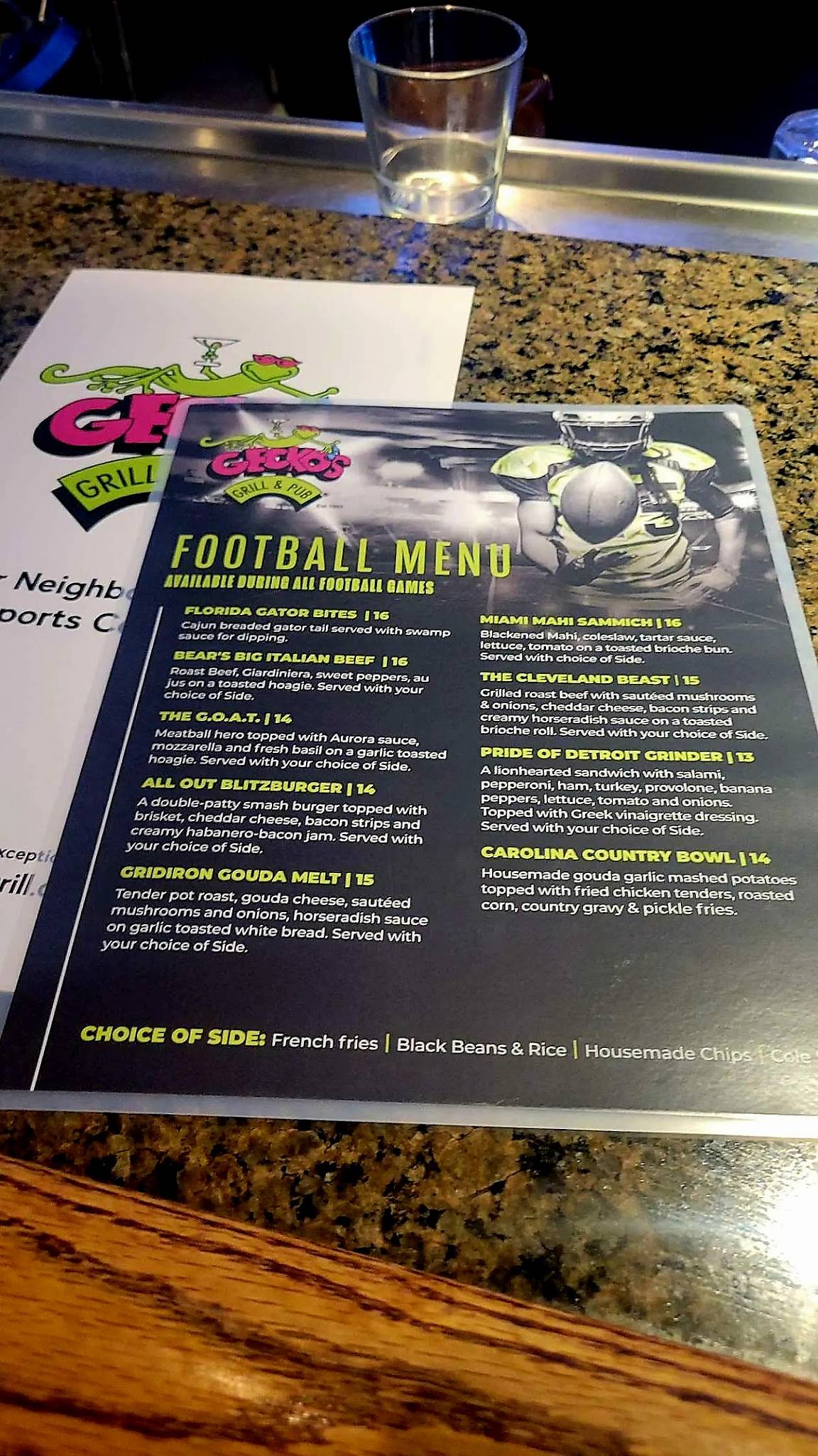 Menu at Gecko’s Grill & Pub, Bradenton, FL-64 E