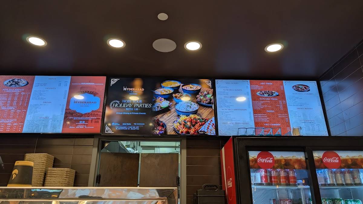 Menu at Hyderabad Cafe, Brampton
