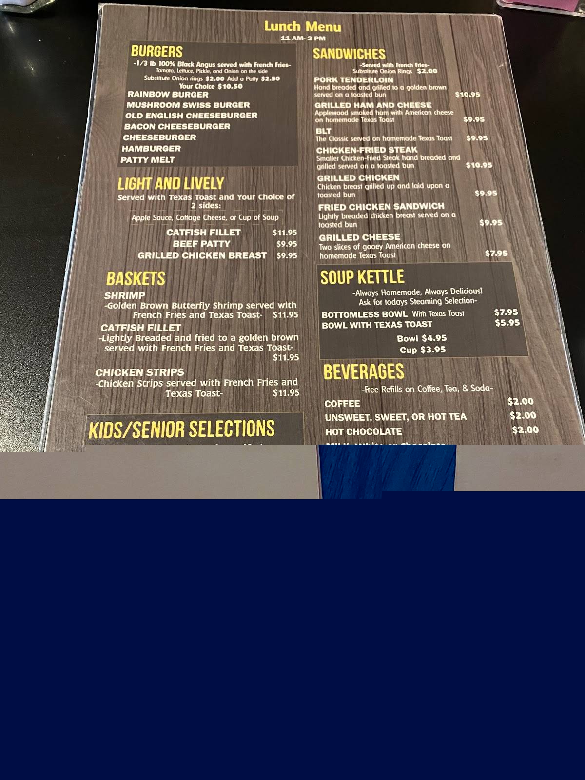 Menu at Hungry Hunter Restaurant, Branson, Historic Hwy 165