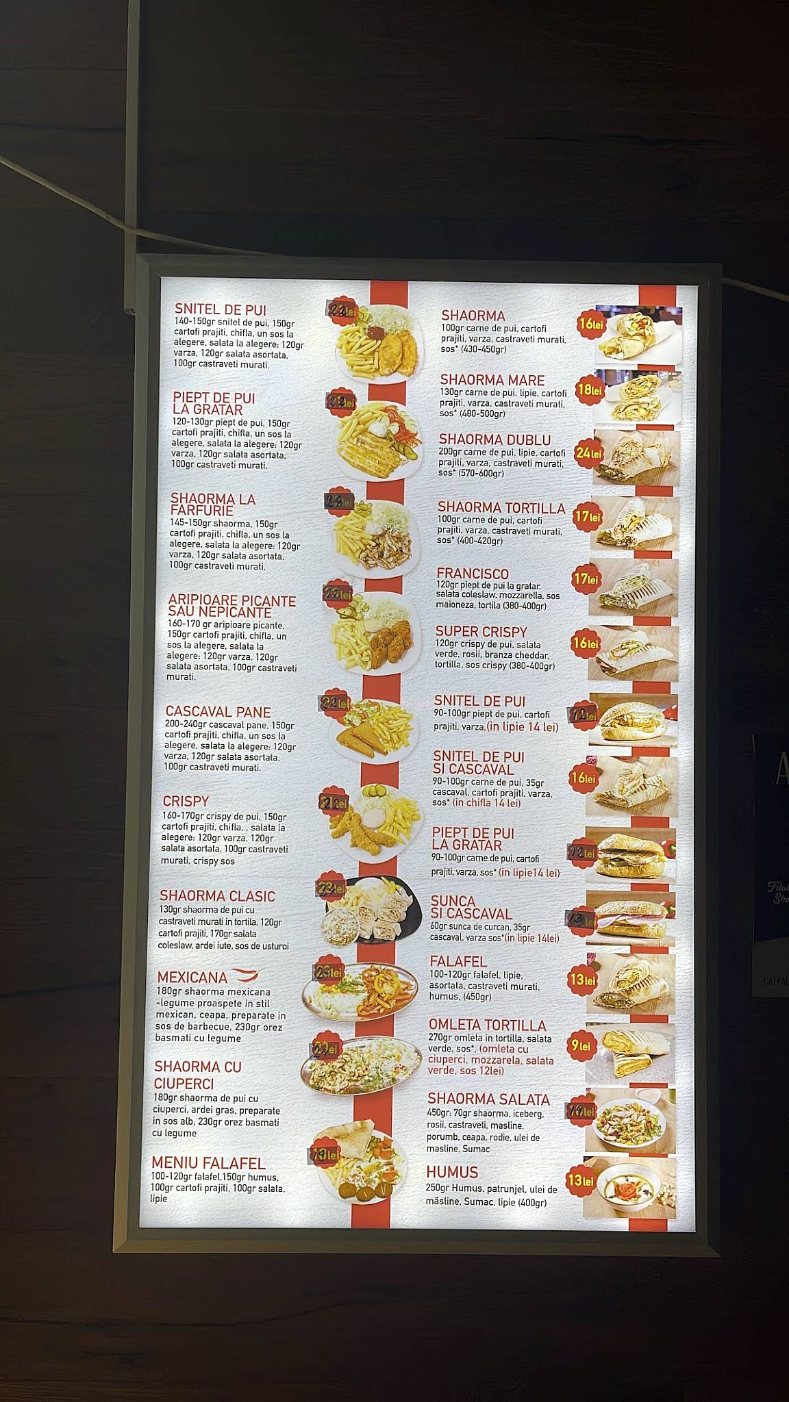 Menu at Filalei original -Brintex- Gustul unic face diferența, Brașov ...