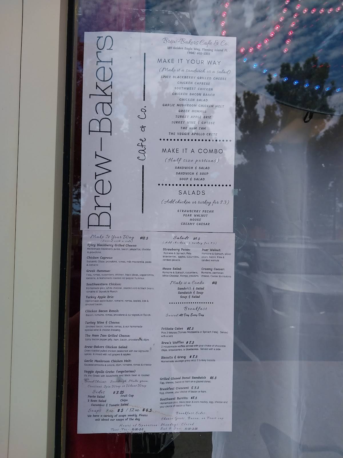 Menu at Brew-Bakers Cafe & Co., Fleming Island