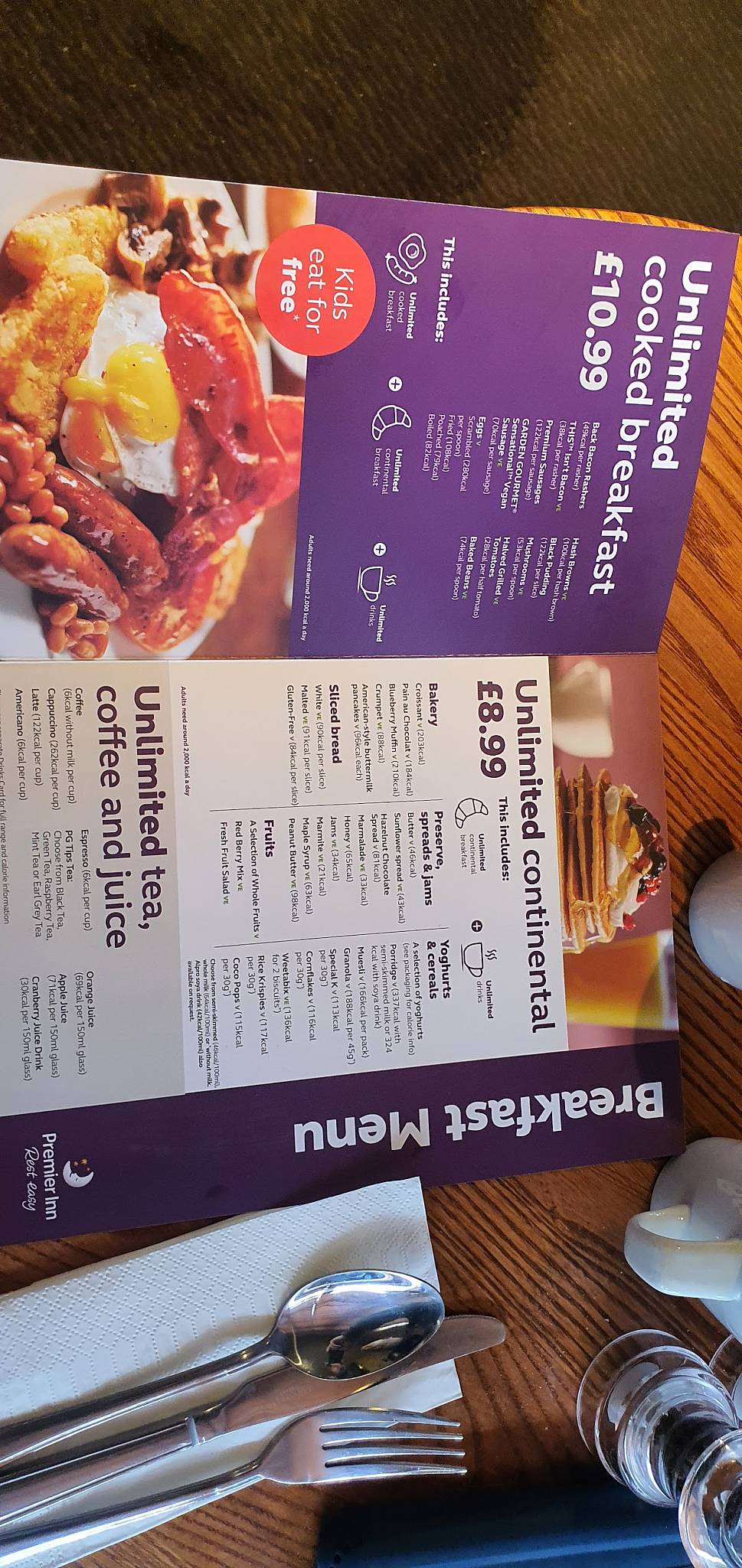Menu at Bridge Barn Beefeater, Woking