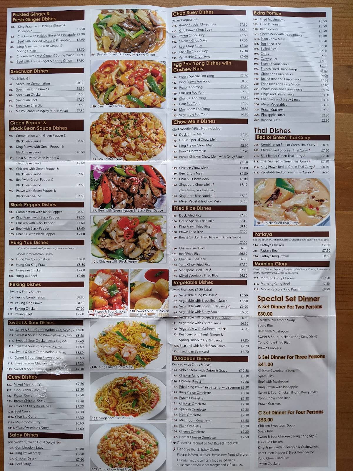 Menu at Lee's House fast food, Stirling