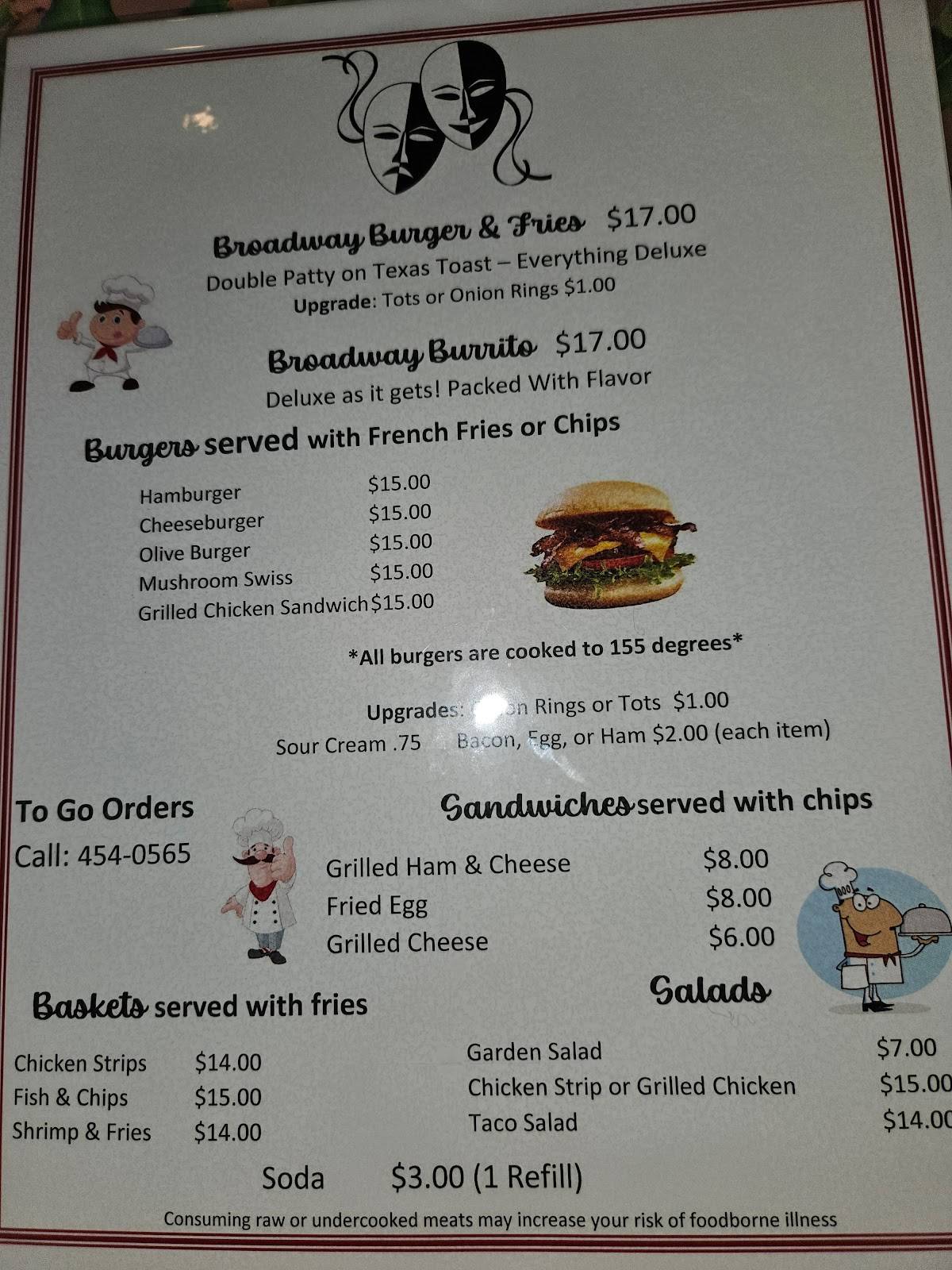 Menu at Broadway Bar, Grand Rapids