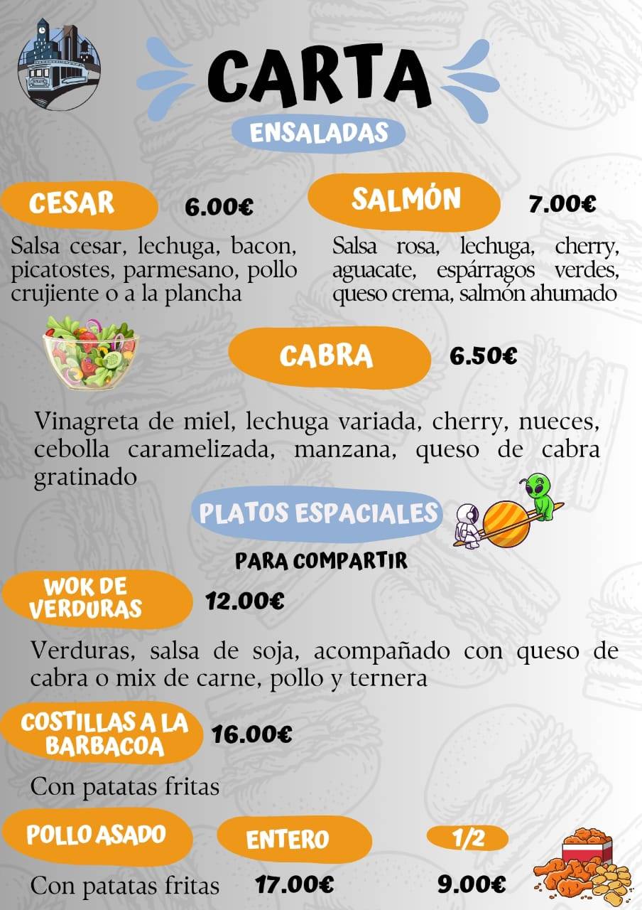 Menu at Brooklyn Burger restaurant, Jaca