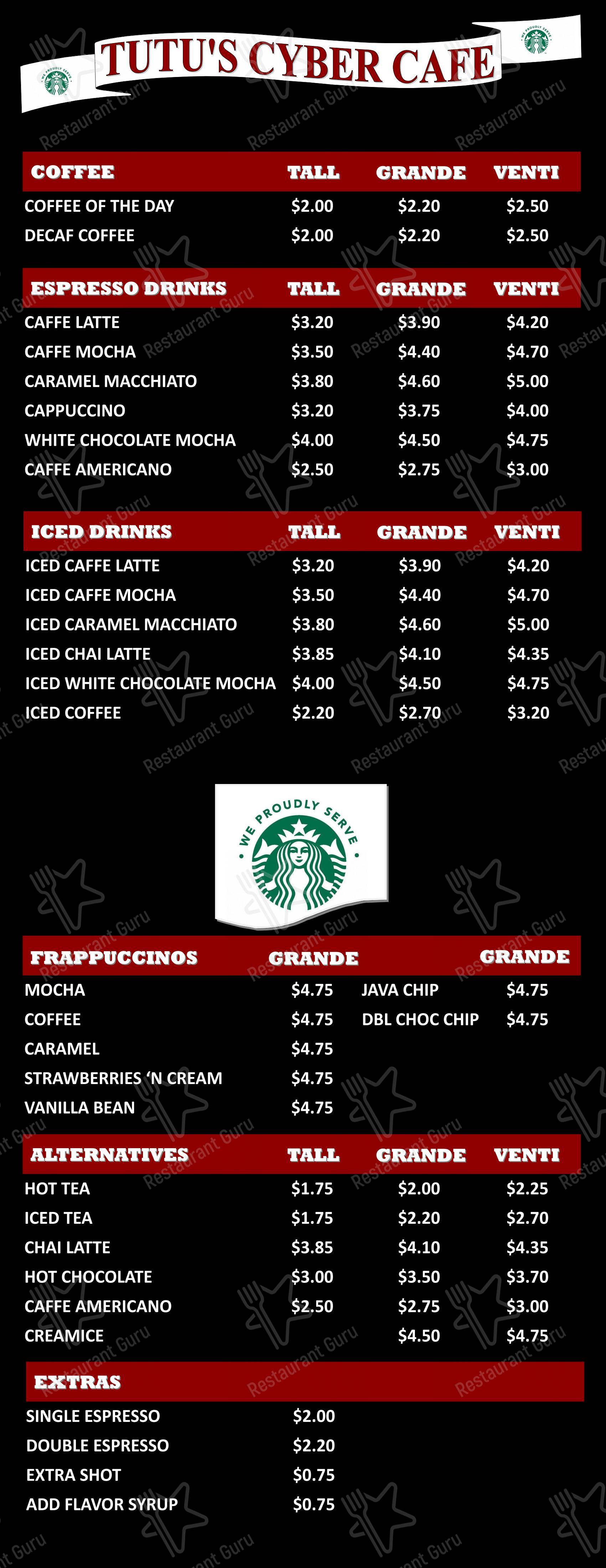Menu at Buck Stop restaurant, Lakeland