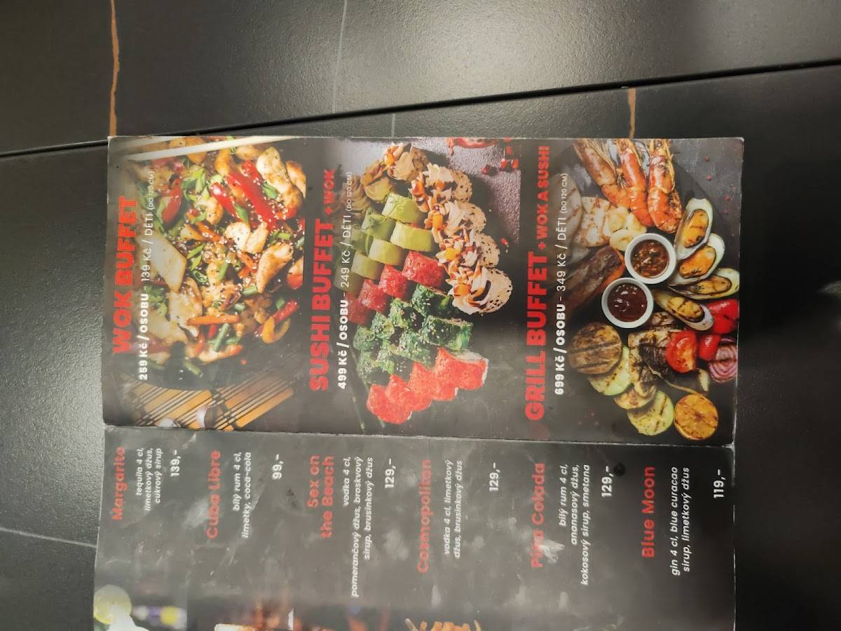 Menu at Bufet Gowok restaurant, Prague