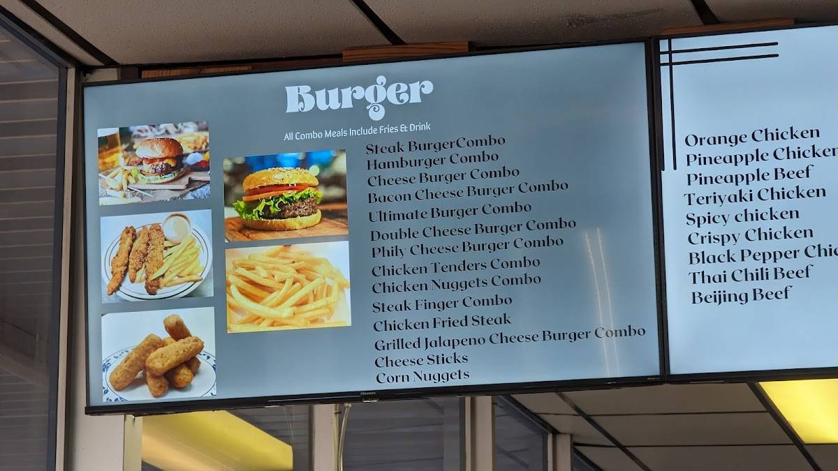 Menu at Burger N Wok restaurant, Valley Mills