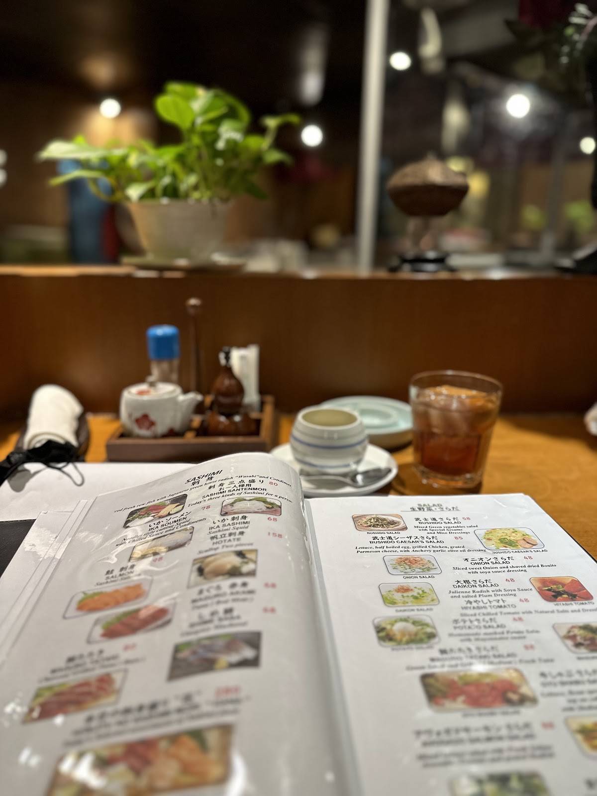 Menu at Bushido Japanese Restaurant since 1990, Central Jakarta