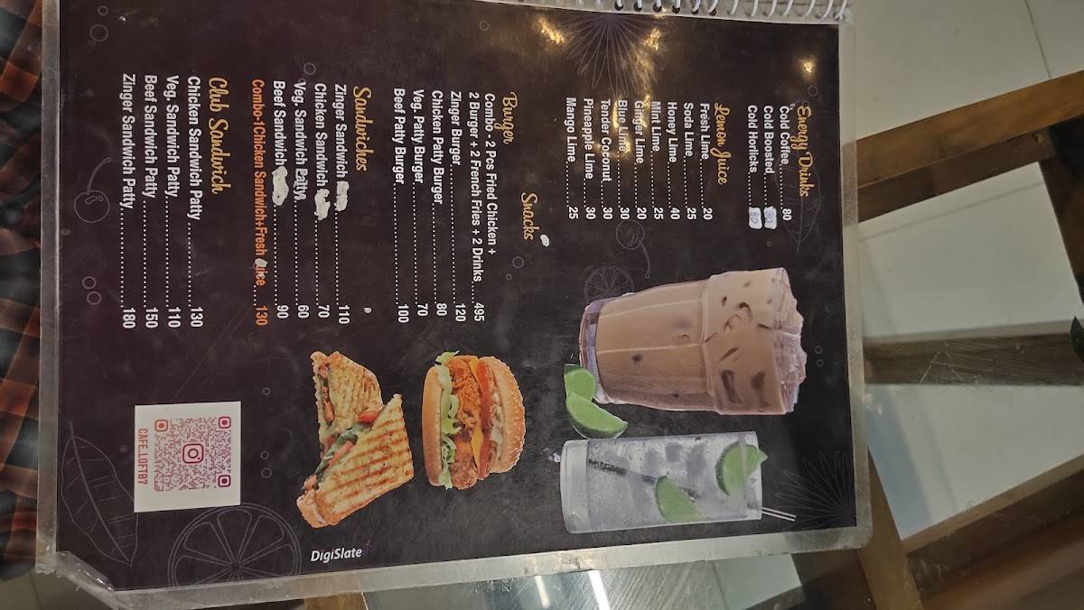 Menu at CAFE LOFT, Anchal