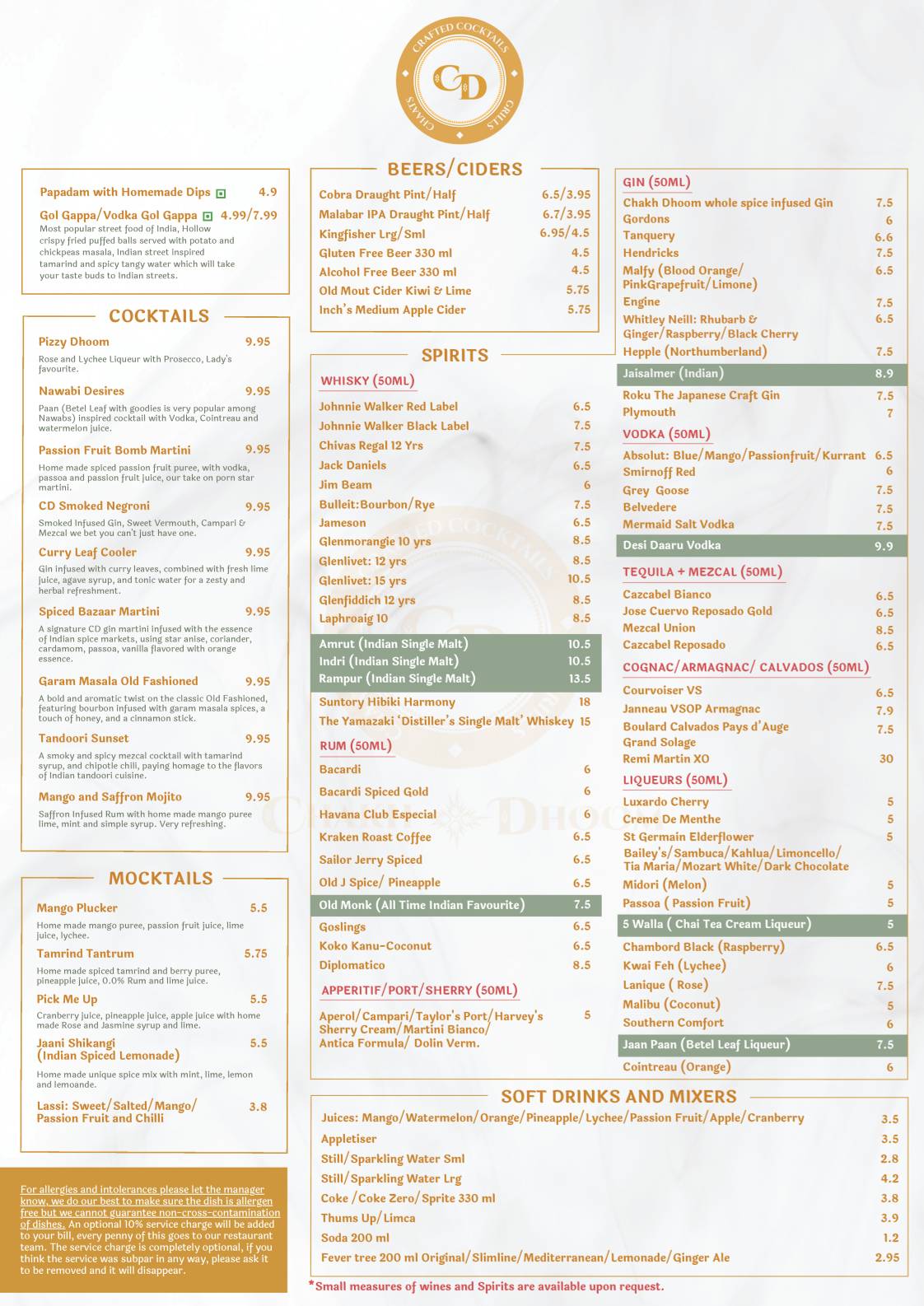 Menu at CHAKH DHOOM - AUTHENTIC INDIAN STREET FOOD NEWCASTLE restaurant ...