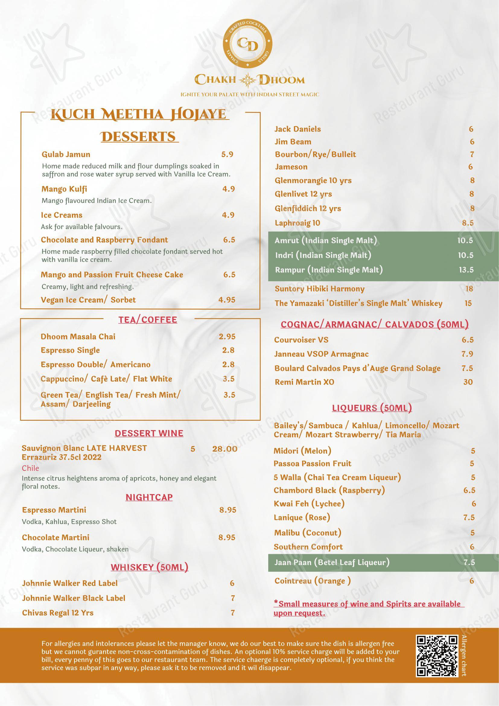 Menu at CHAKH DHOOM - AUTHENTIC INDIAN STREET FOOD NEWCASTLE restaurant ...
