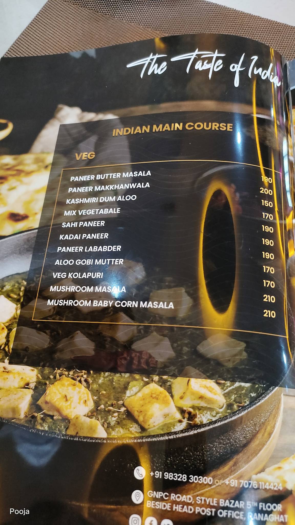 Menu at CHILL OUT ROOFTOP RESTAURANT, Ranaghat