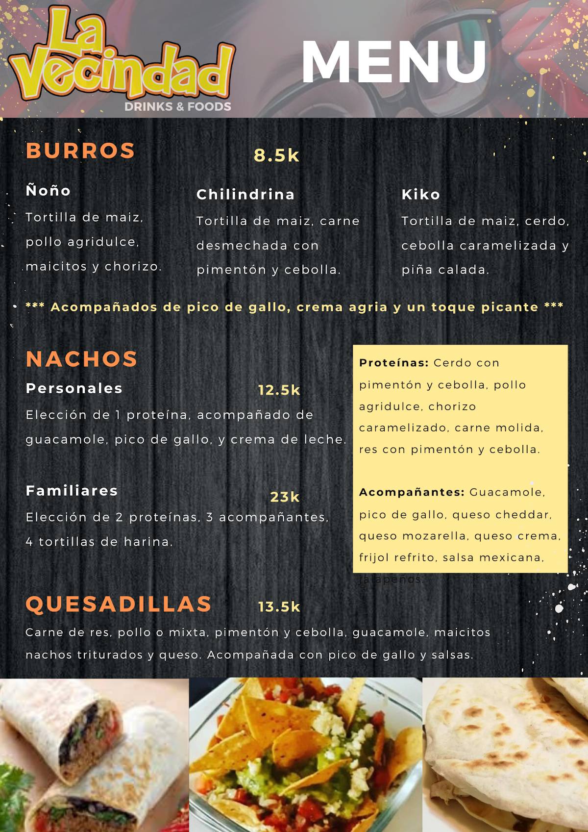 Menu at COMIDAS RAPIDAS LA VECINDAD MANIZALES - Hamburguesas ...