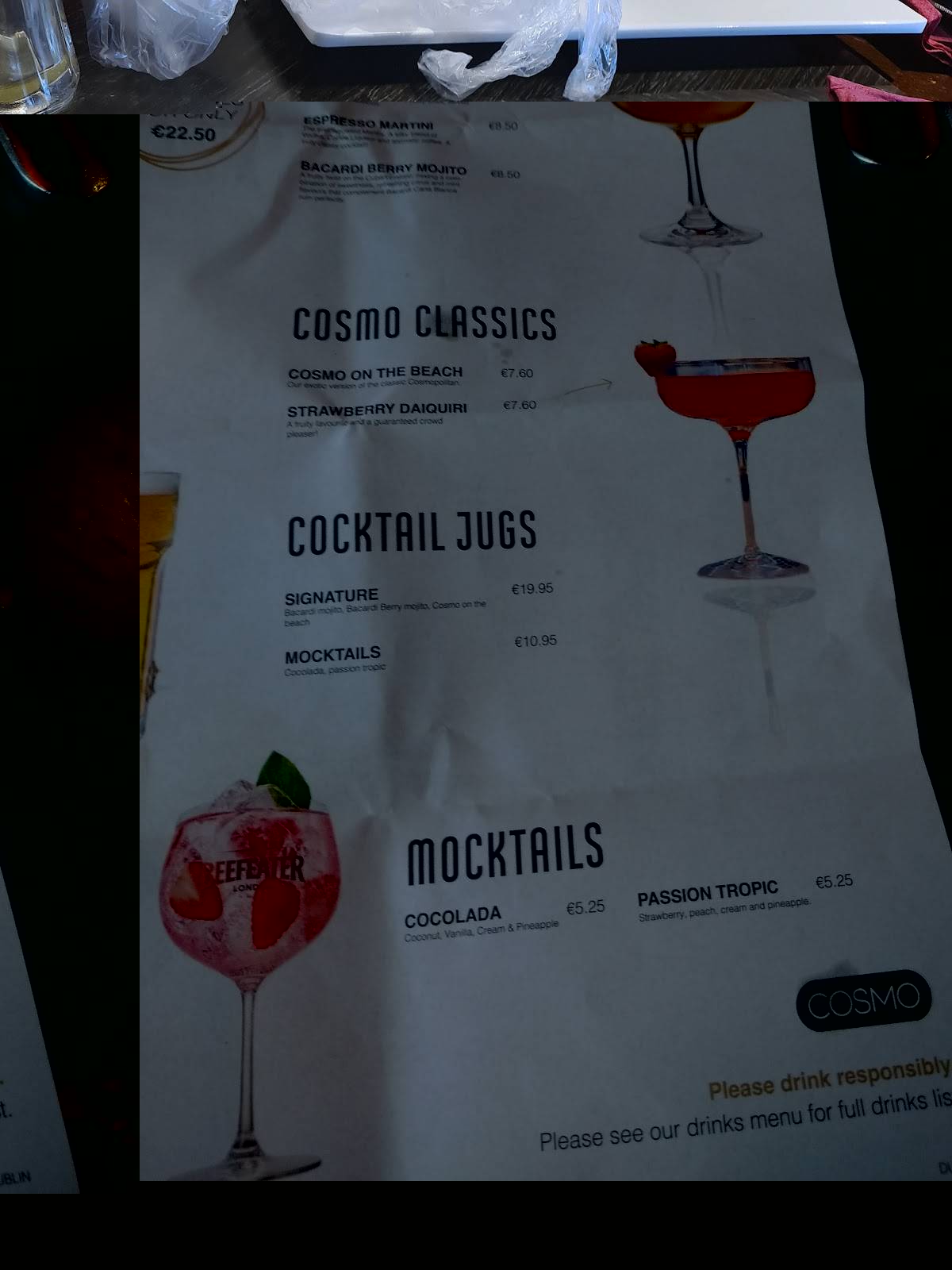 Menu at COSMO All You Can Eat World Buffet Restaurant Dublin, Dublin, 2 ...