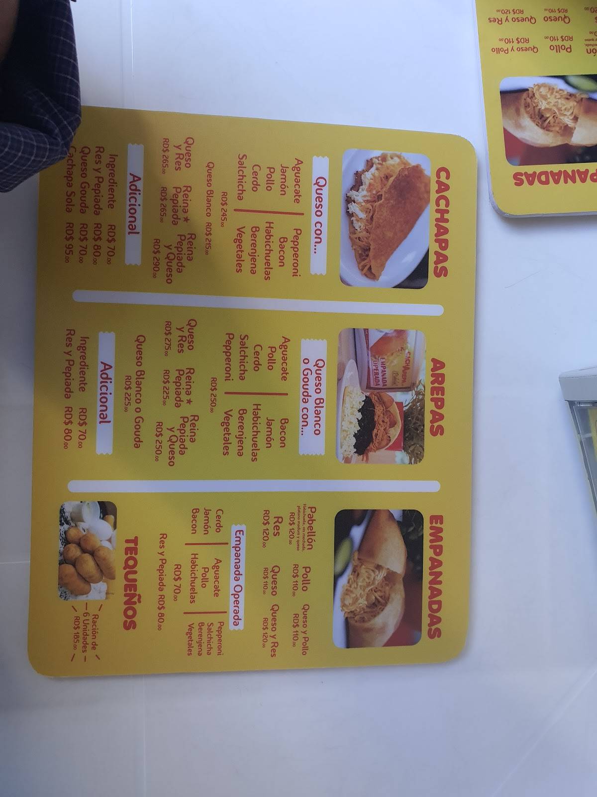 Carta del restaurante CachArepa, Santo Domingo, Av. Máximo Gómez