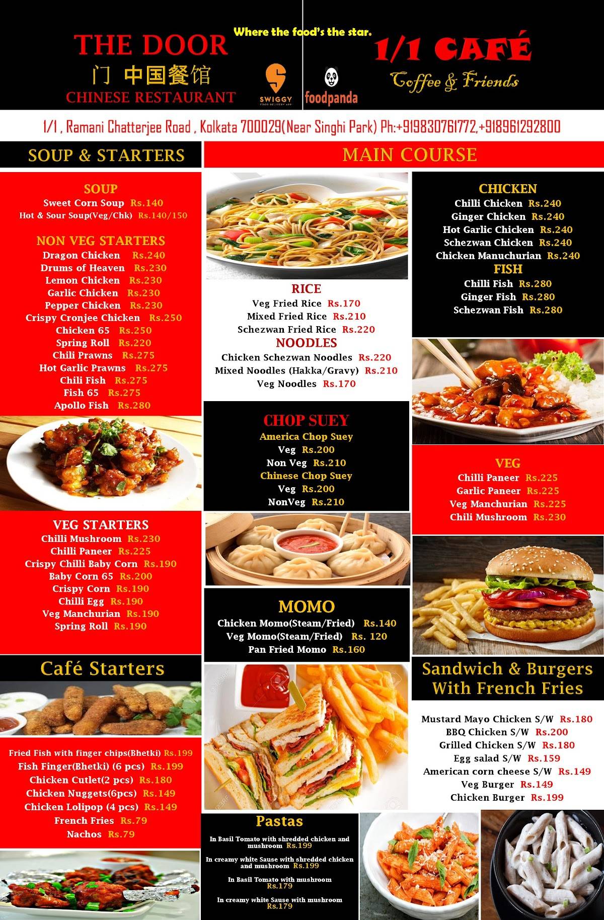 Menu at 1/1 Cafe, Kolkata