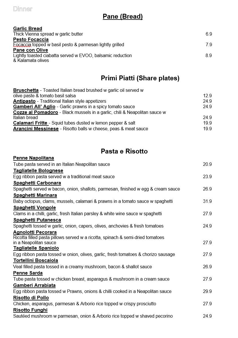 Menu at Cafe 66, Port Macquarie, 1/66 Clarence St