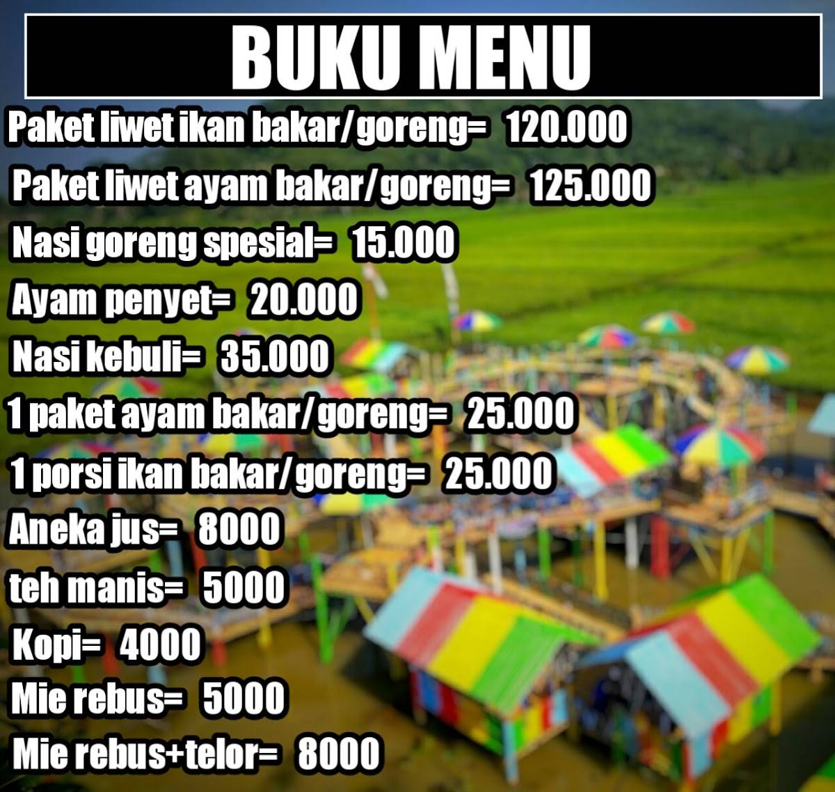Carta del café AGRO WISATA MINA PADI SAWAH LEGA, Indonesia