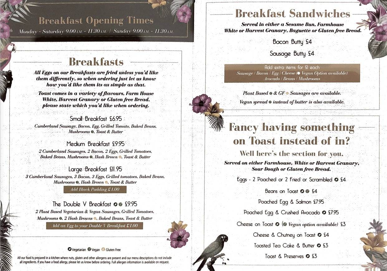 Menu at Attfield's Farm Shop Ltd cafe, Leicester