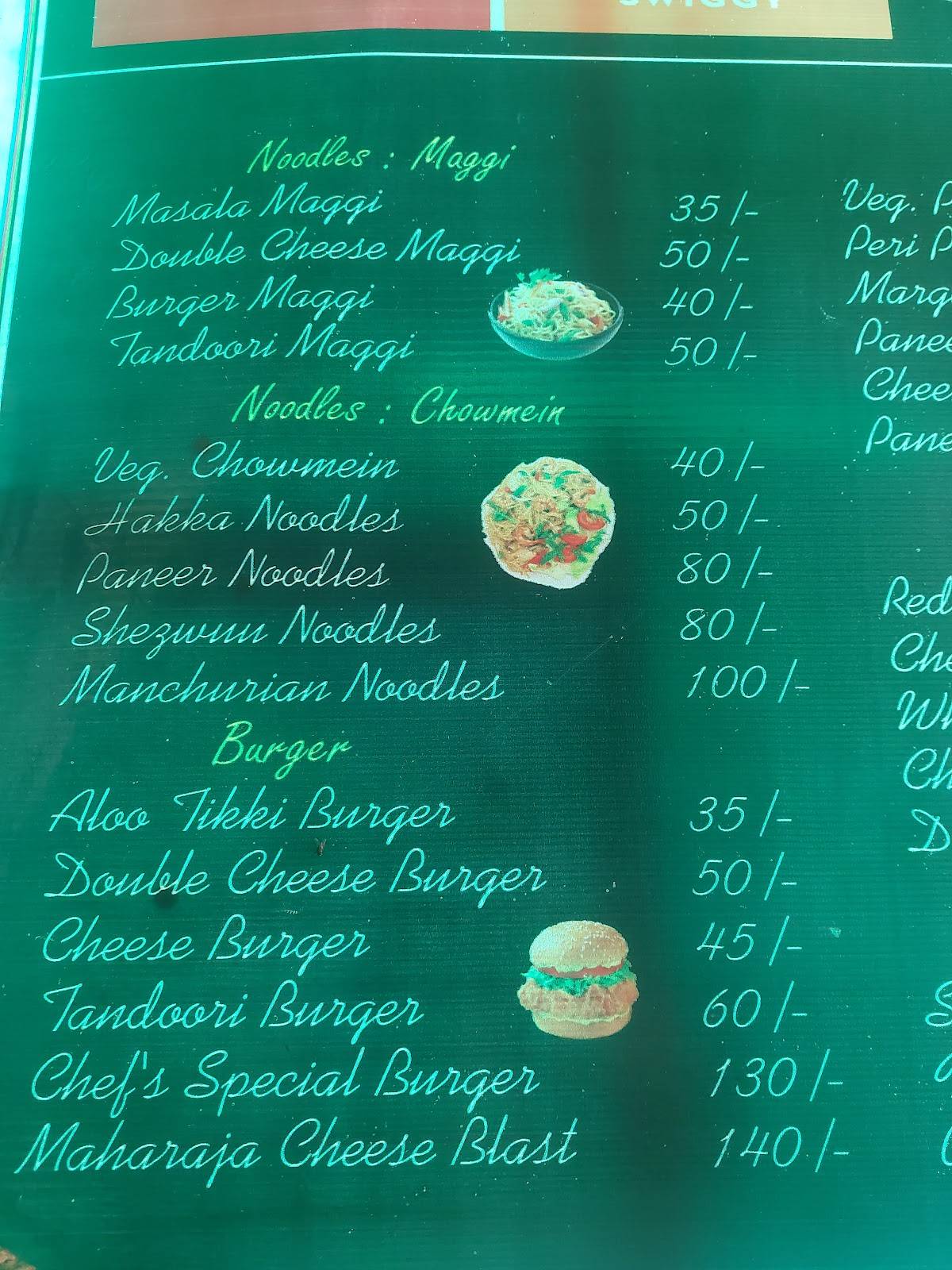 Menu at BHUKKAD CAFE, Kota