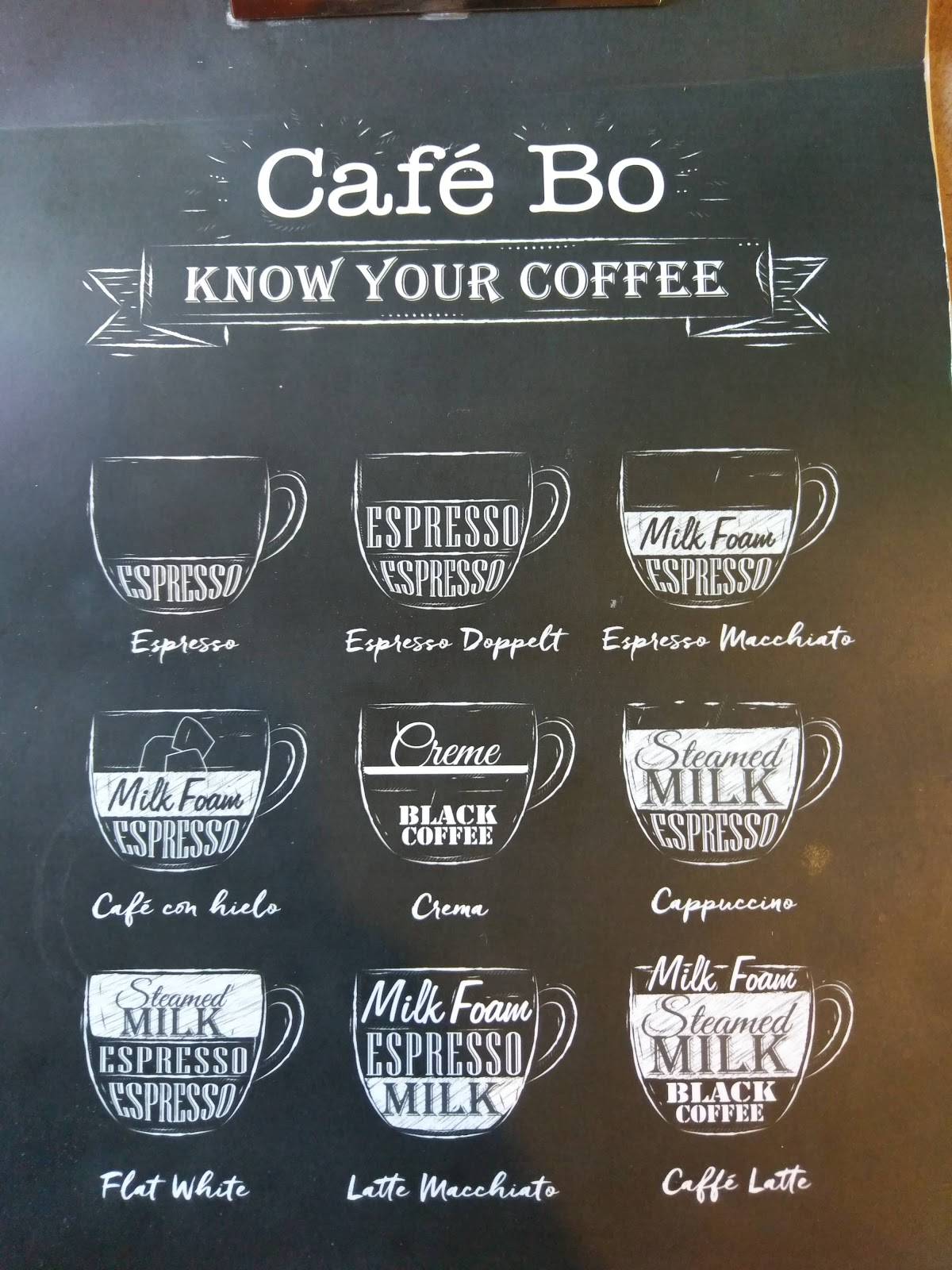 Speisekarte von Café Bo cafe, Köln