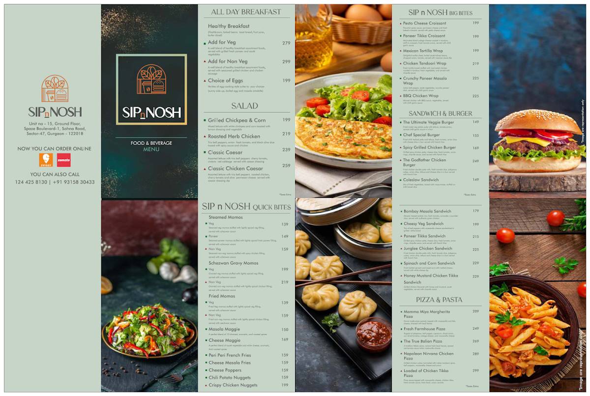 Menu at CAFE SIP n NOSH, Gurugram