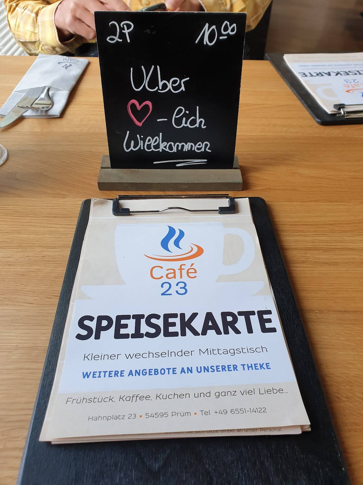Speisekarte von Café 23 cafe, Prüm