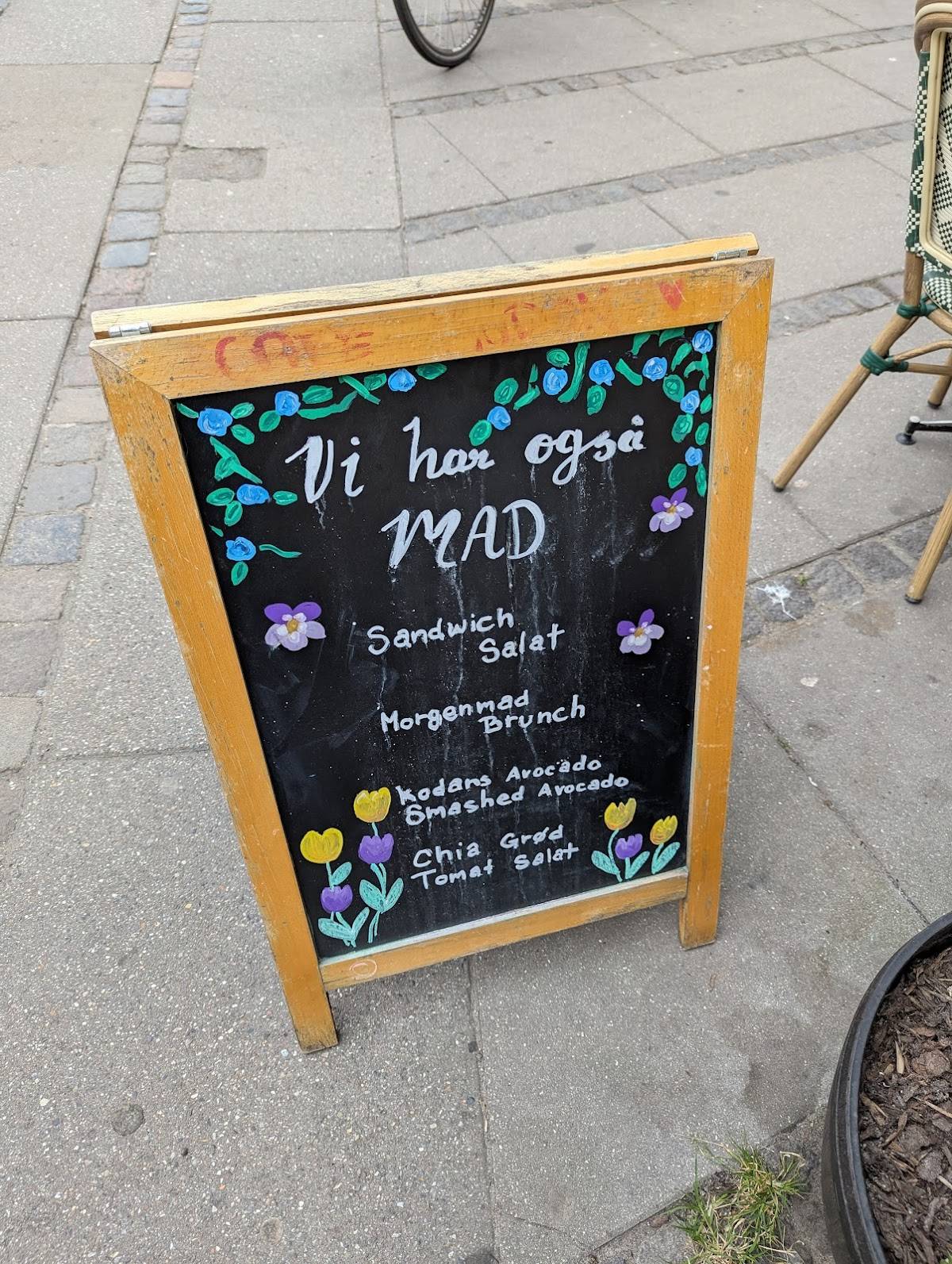 Menu at Café Kodan cafe, Frederiksberg