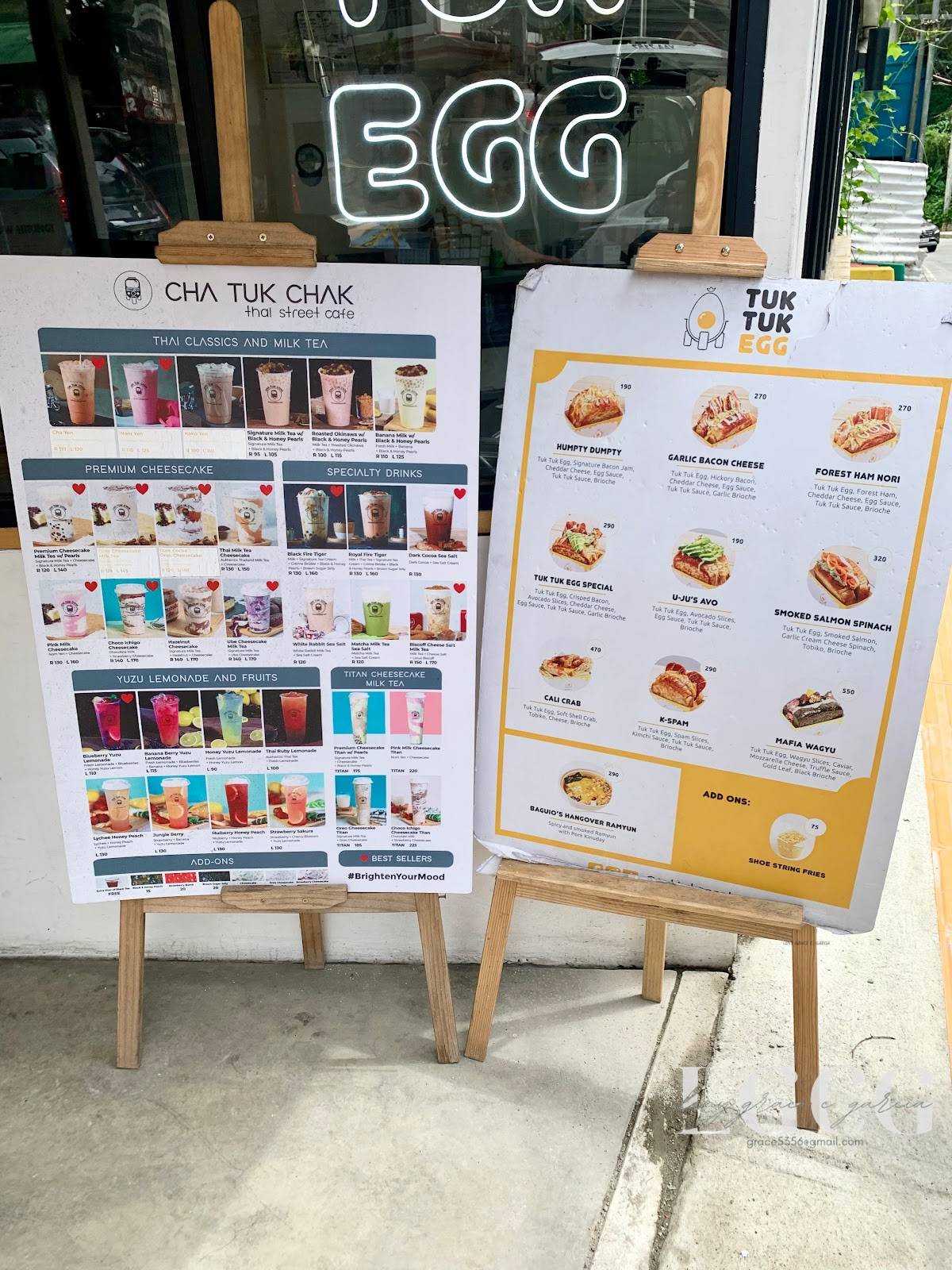 Menu at Cha Tuk Chak - Baguio City cafe, Baguio