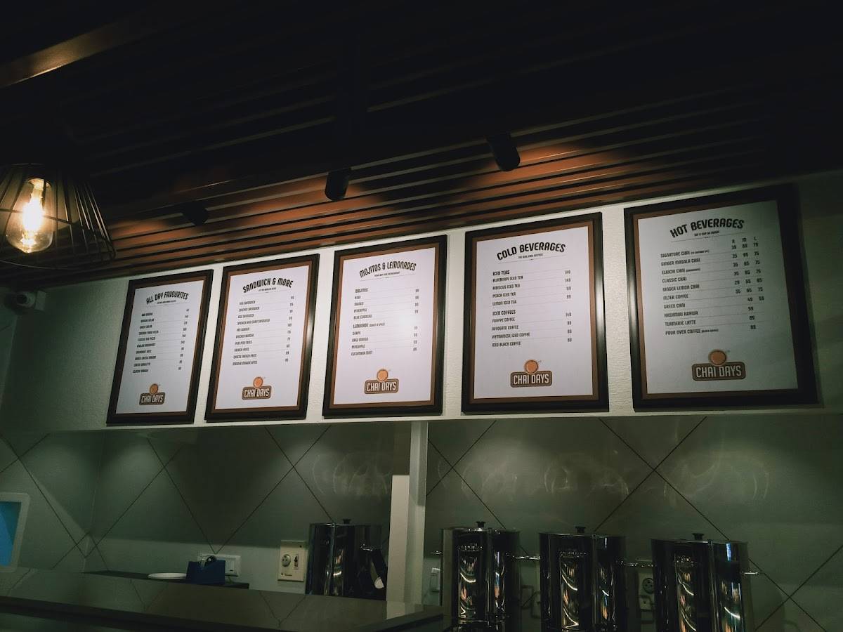 Menu at Chai Days HRBR Layout, Bengaluru