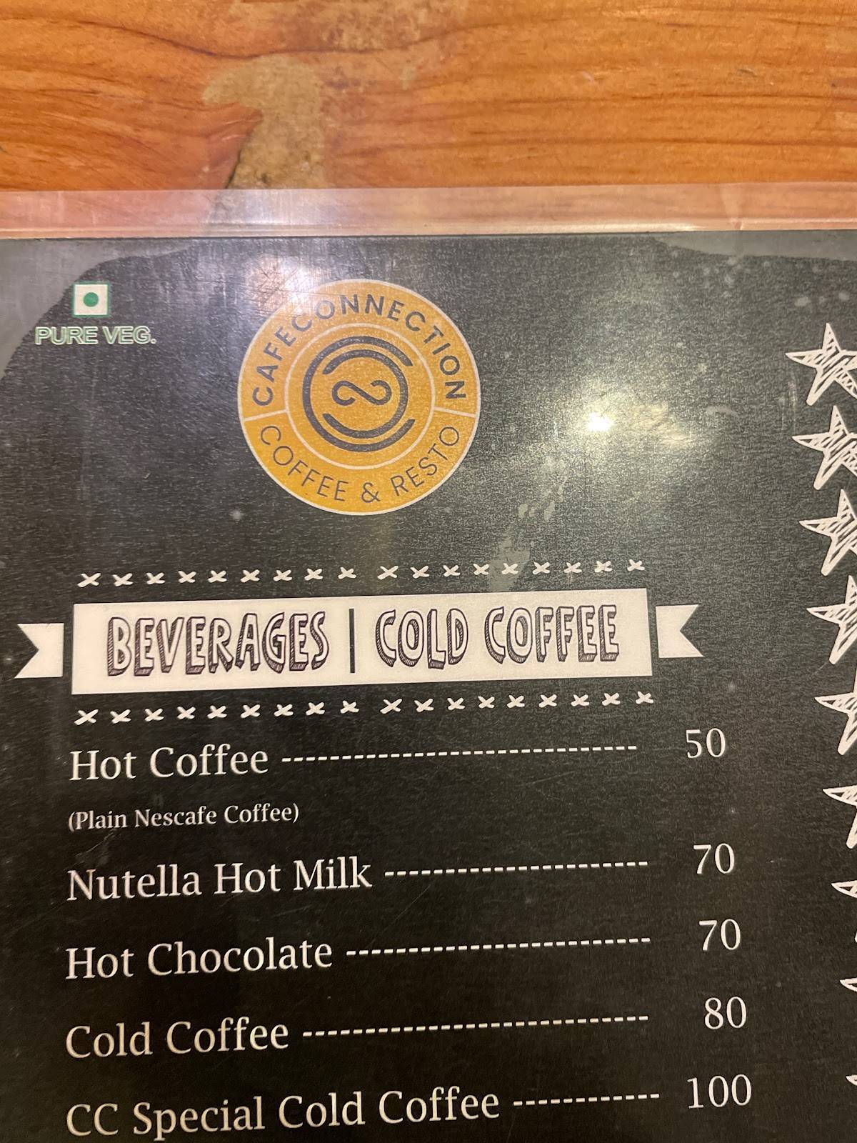 Menu at Café Connection, Udaipur