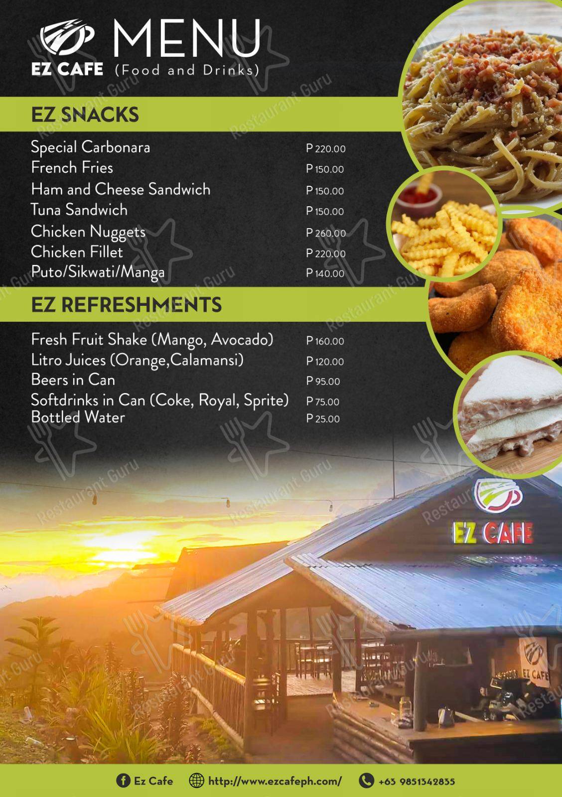 Menu at EZ Cafe & Bistro, Cebu City, 2 Cebu Transcentral Hwy