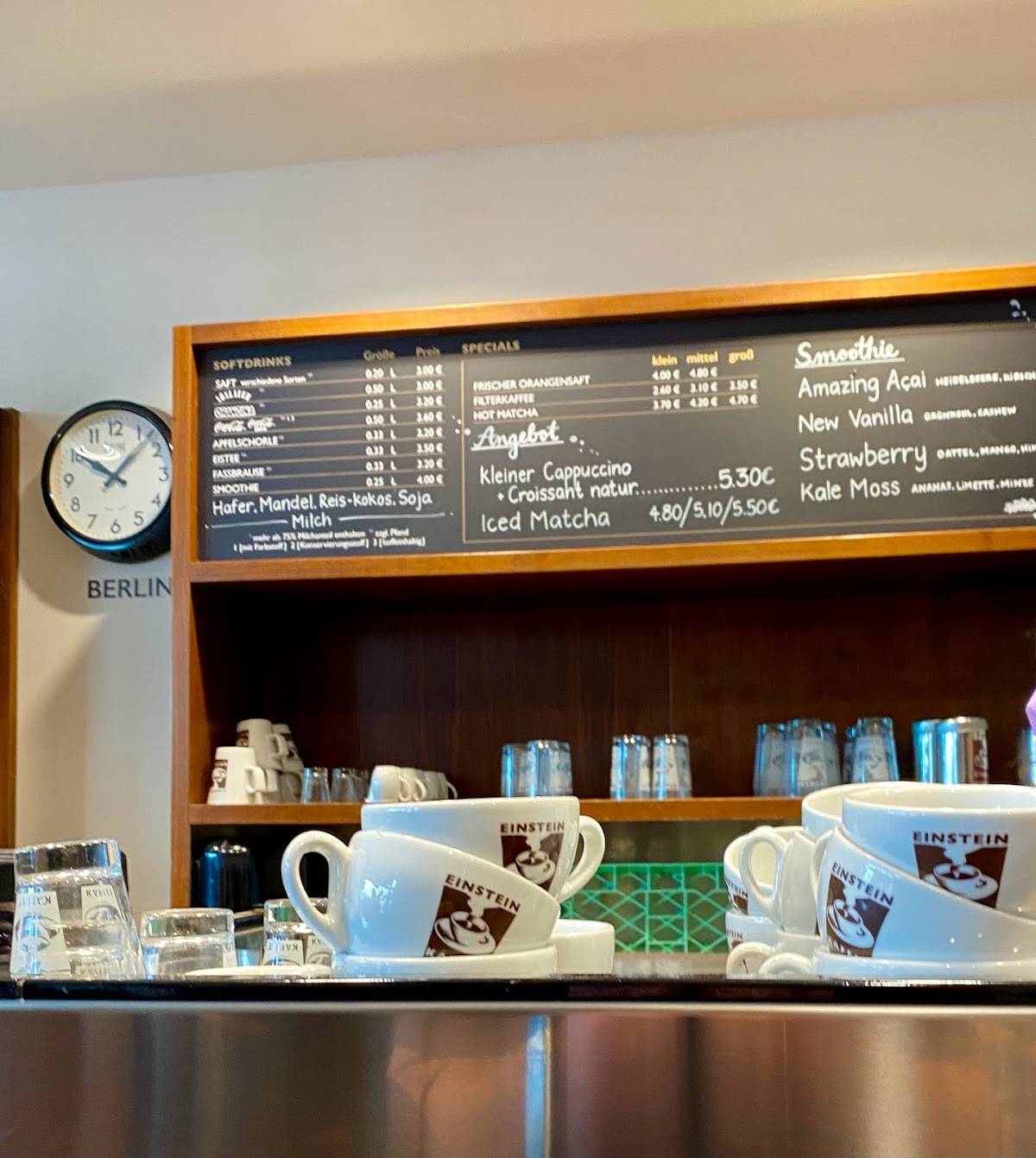 Speisekarte von EINSTEIN KAFFEE Hauptbahnhof cafe, Berlin, Hauptbahnhof