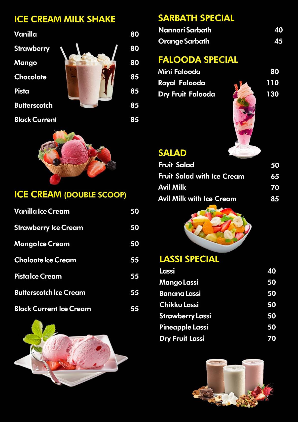 Menu at GREEN BANANA, Chennai
