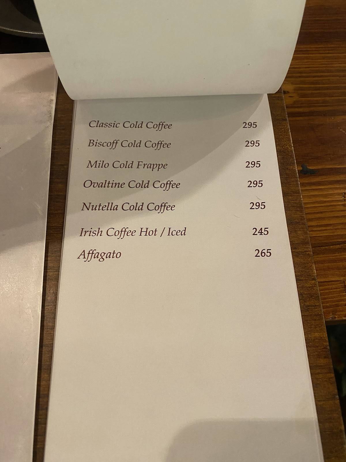 Menu at Kreate by Kraft, Chennai
