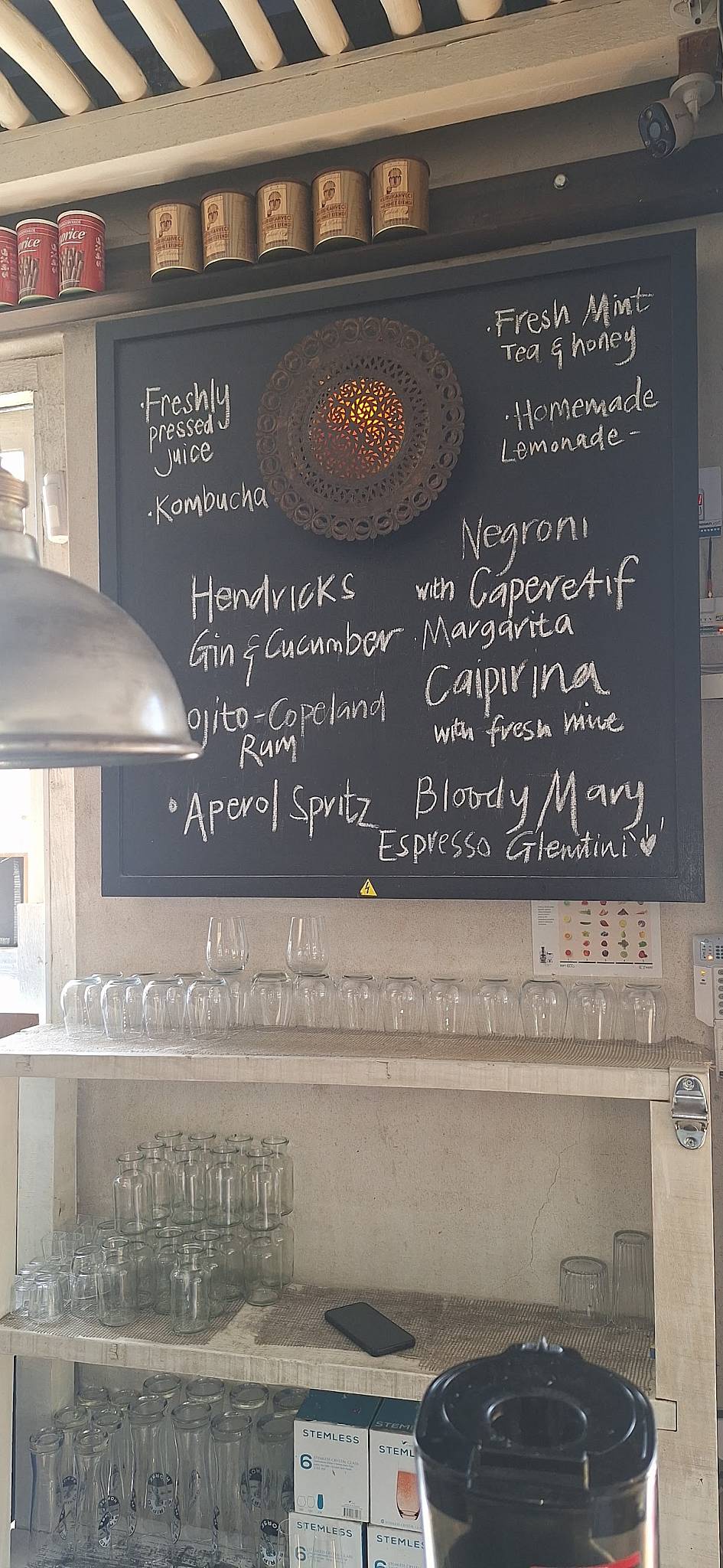 Menu at Maria's Greek Café cafe, Cape Town