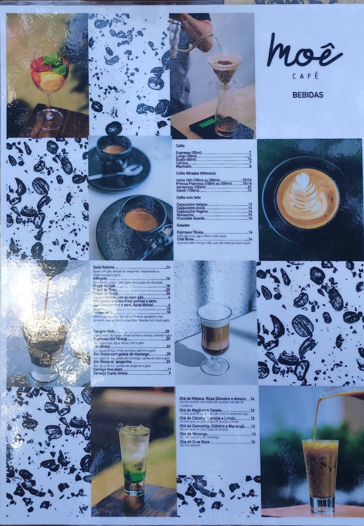 Menu at Capital Expo Coffee, Brasília