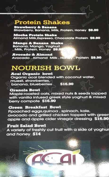 Menu at Modina Cafe & Bar, Sydney, 60 Lime St