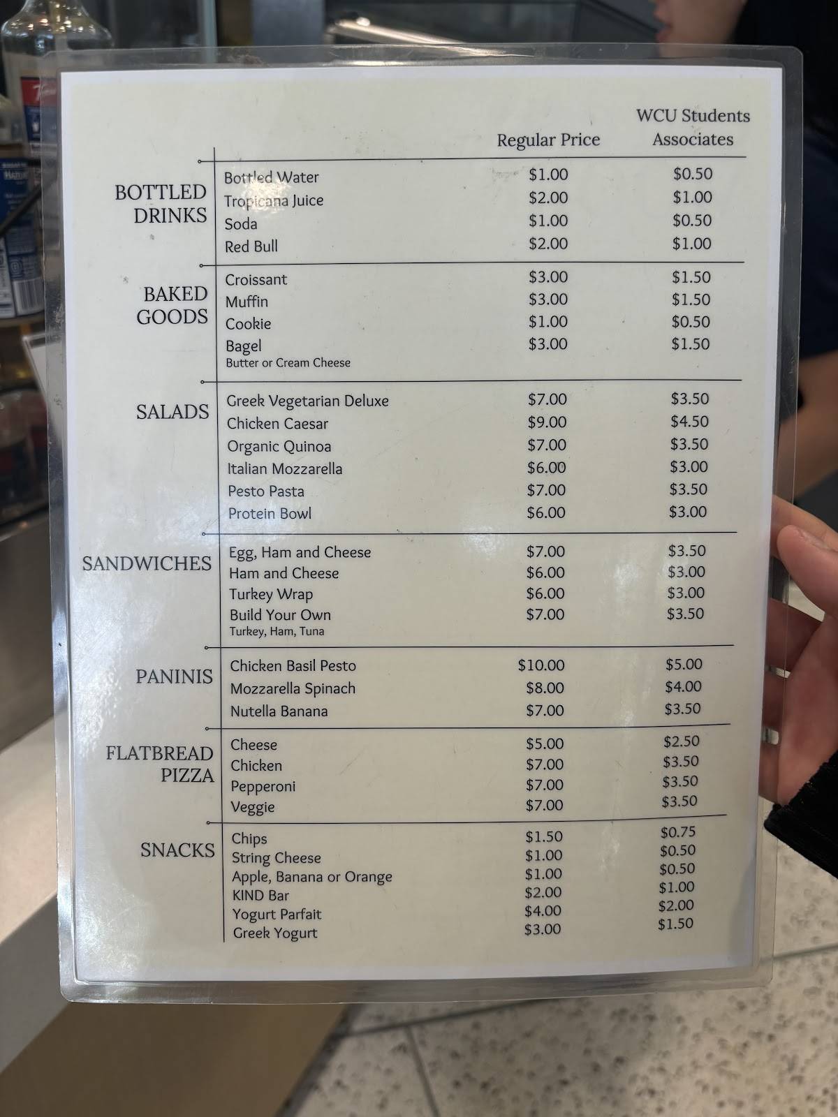 Menu at Cafe Moore, Anaheim