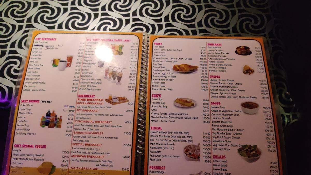 Menu at Om D S Cafe 51, Gokarna
