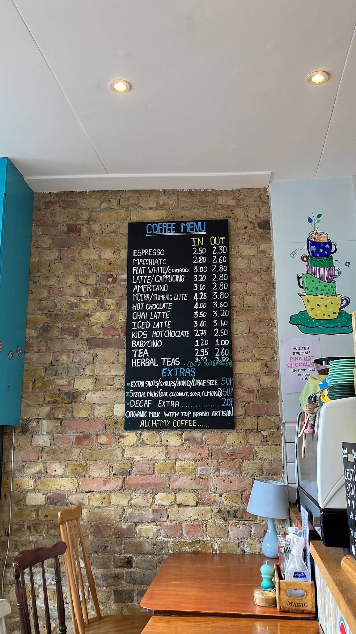 Menu at Cafe Pera, Twickenham