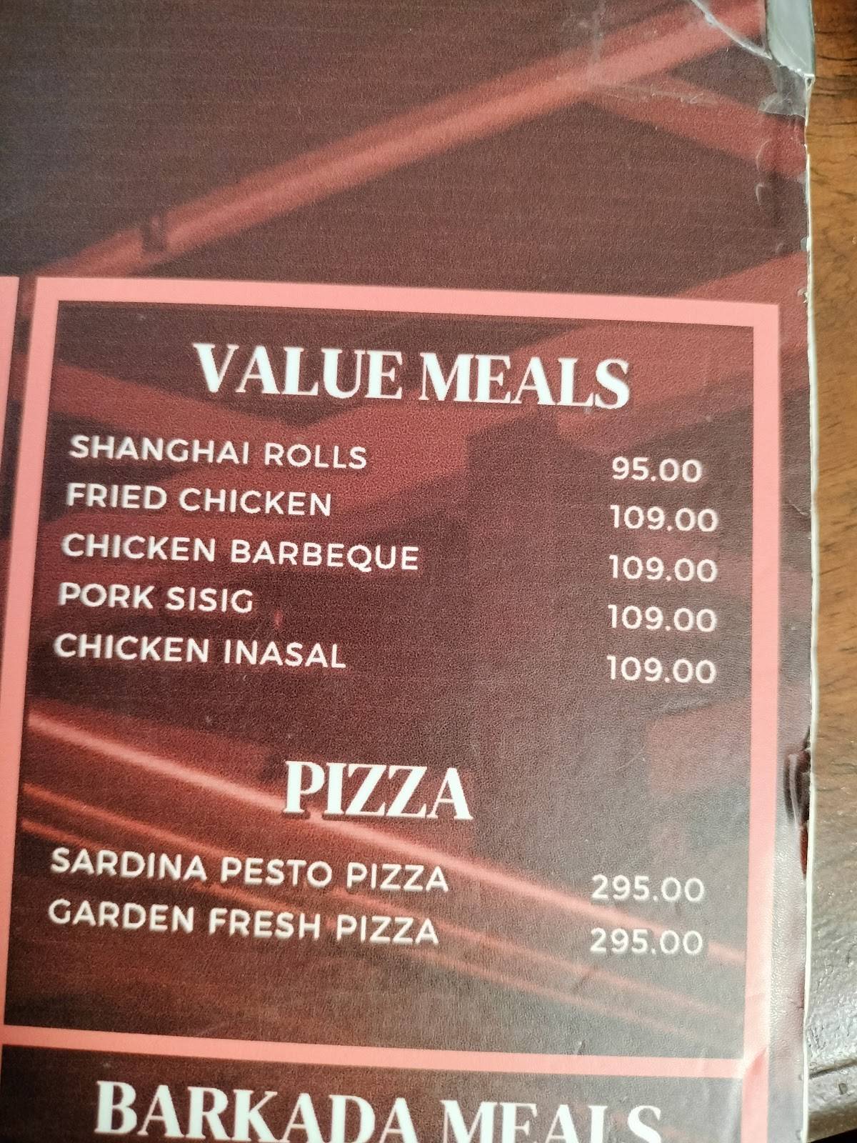 Menu at Cafe Portillo, Bustos, XW45+CQ5