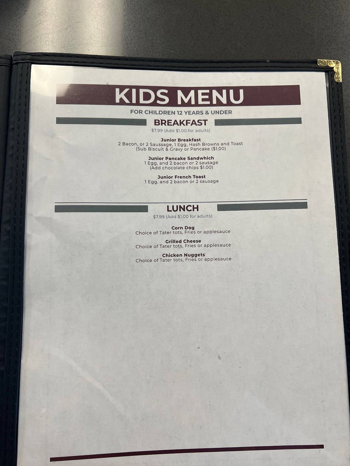 Menu at Sam's Cafe, Ceres