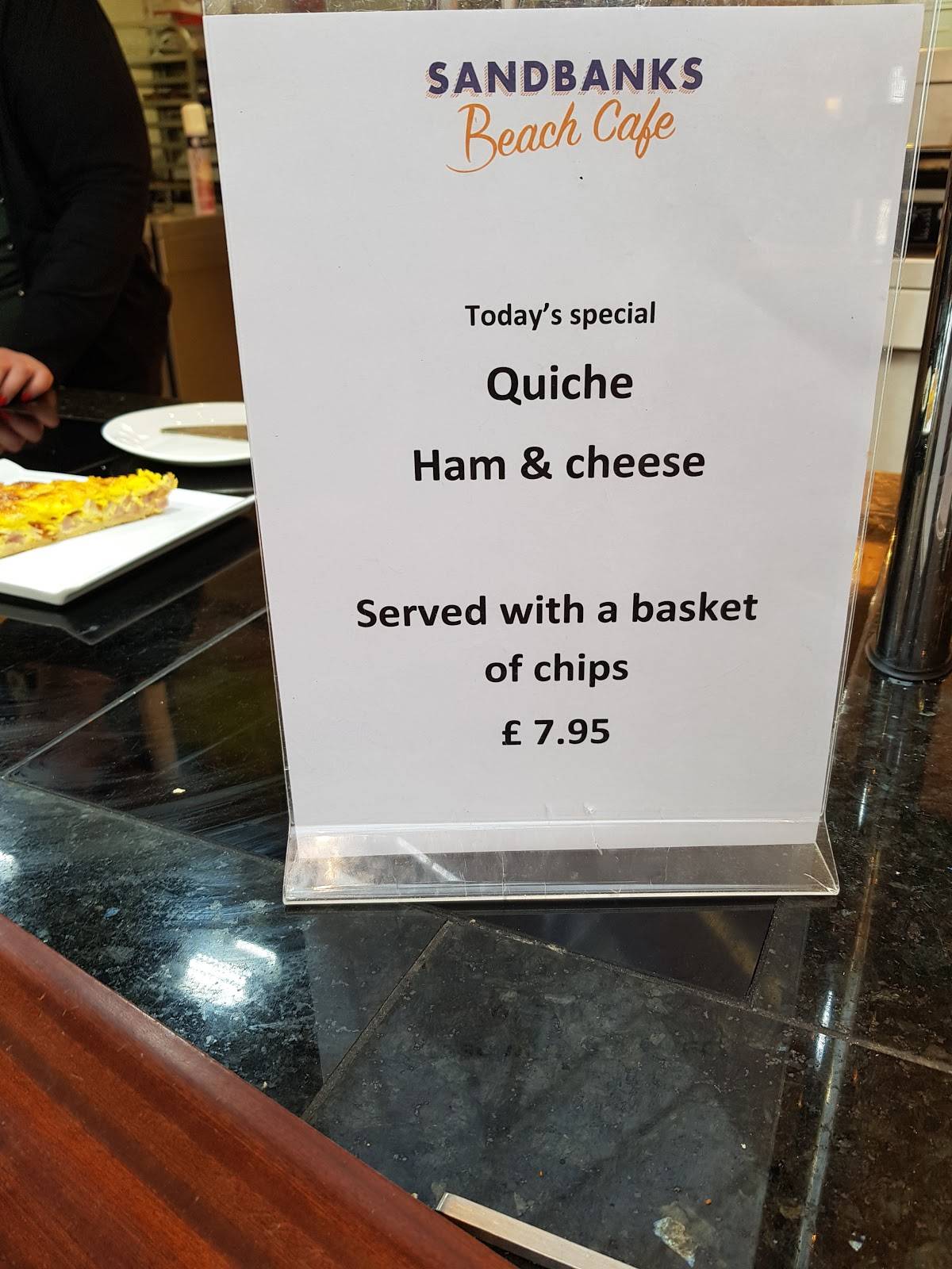 Menu at Sandbanks Beach Cafe, Poole