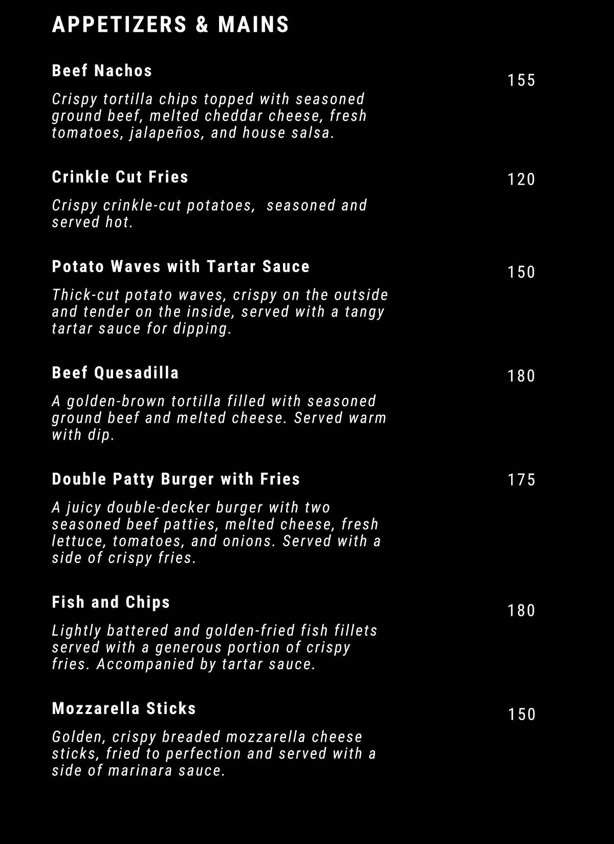 Menu at Ssoluz Cafe and Studio, Taytay