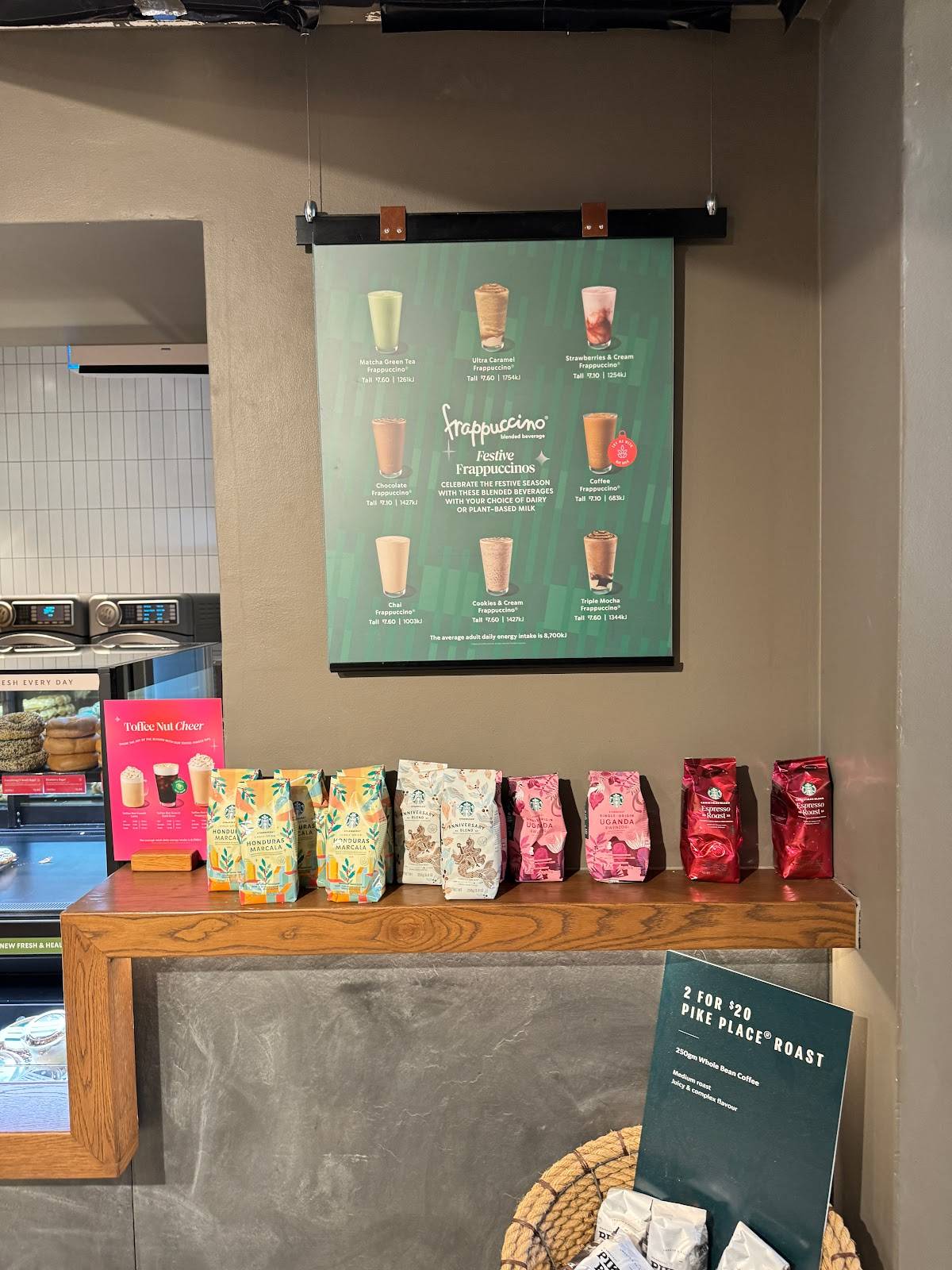 Carta del café Starbucks The Rocks, The Rocks, 135 George St