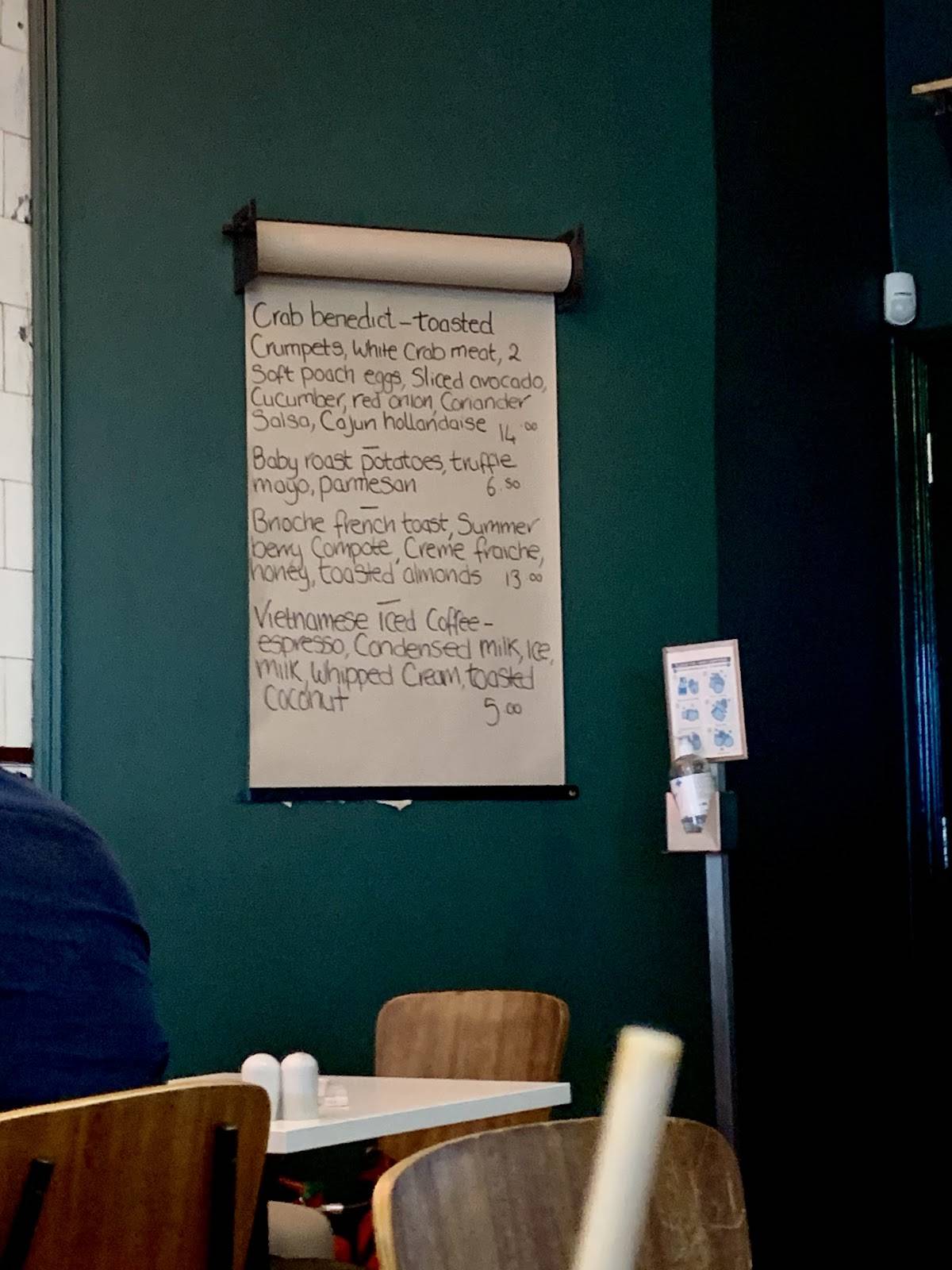 Menu at Cafe Strange Brew, Glasgow