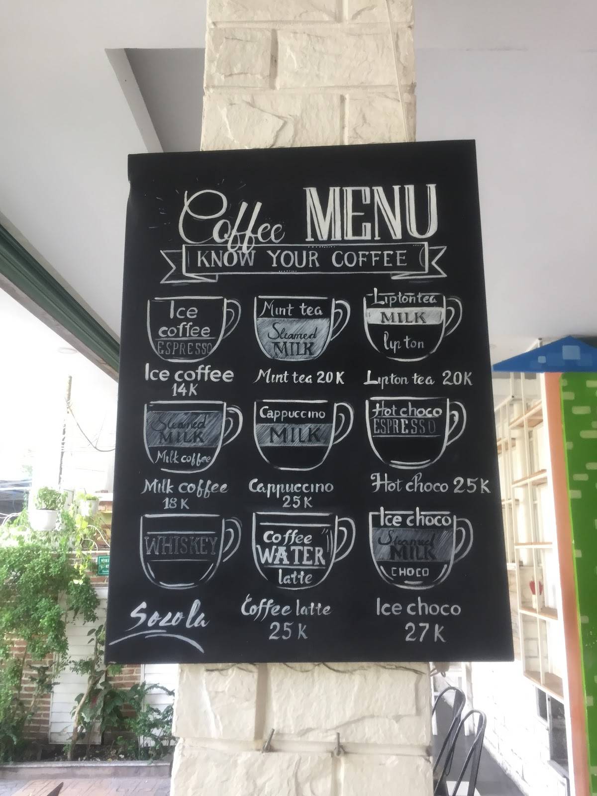 Menu at Cafe THE 1995 Tea & Coffee, Vietnam, 24 Đường Yersin