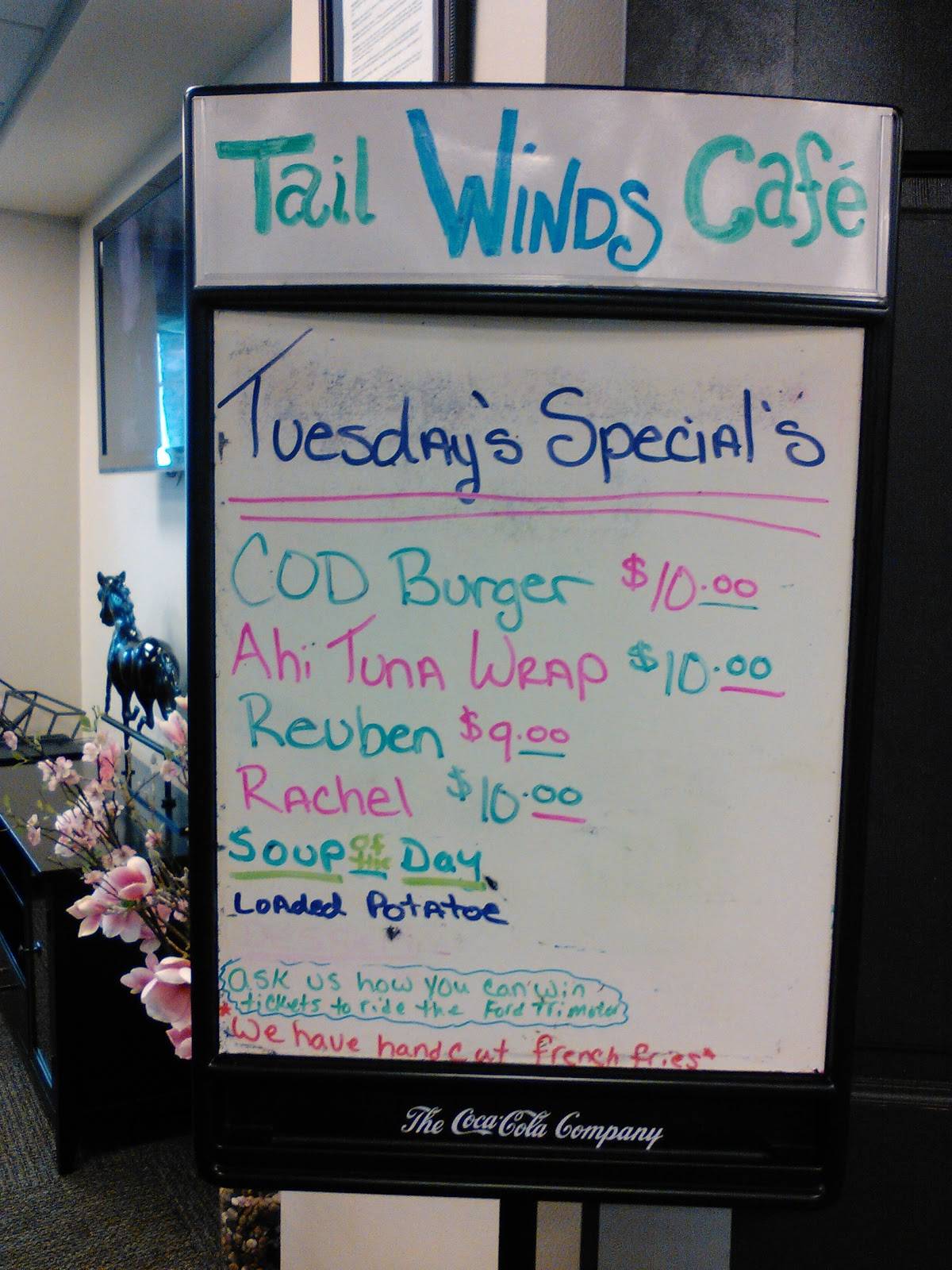 Menu at Tailwind Cafe, Ocala, SW 60th Ave